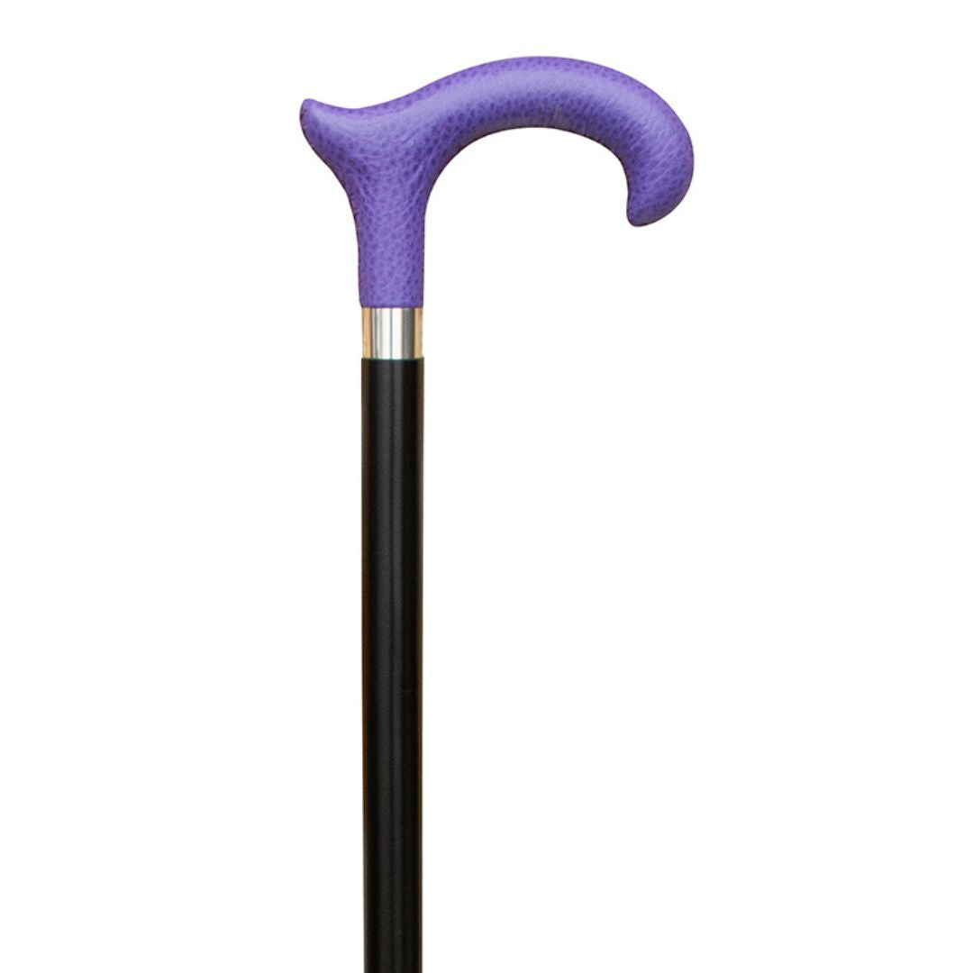 Classic Canes - Leather Derby Purple Walking Stick – Town Centre Pharmacy